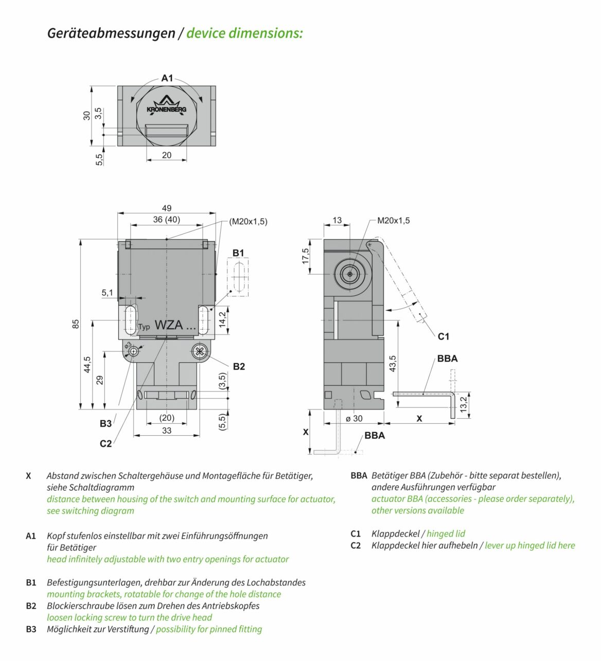 WZA10 / WZA11 / WZA20 – Hans & Jos. Kronenberg GmbH